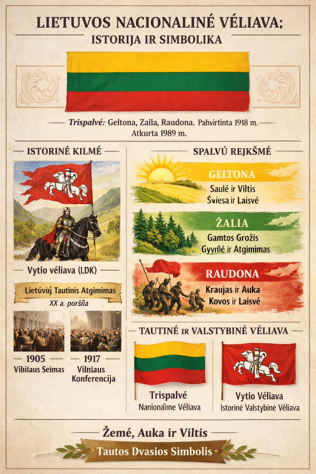 Lietuvos nacionalinė vėliava: istorija, simbolika ir reikšmė The ...